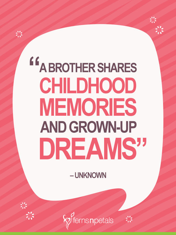20+ Happy Brother's Day Quotes, Wishes N Messages - Ferns N Petals