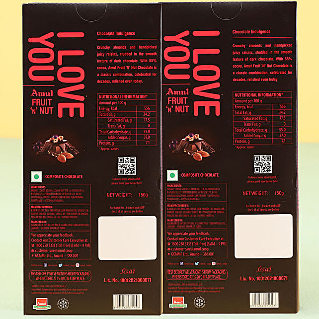 Sweet Love Amul Chocolates For Anniversary | Gift Online Amul ...