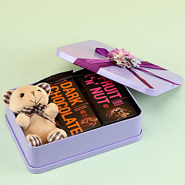 Flavourful Amul Chocolates Purple Tin Box | Gift Online Flavoured Amul ...
