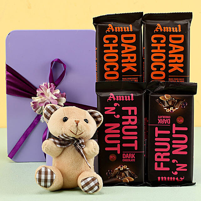 Flavourful Amul Chocolates Purple Tin Box | Gift Online Flavoured Amul ...