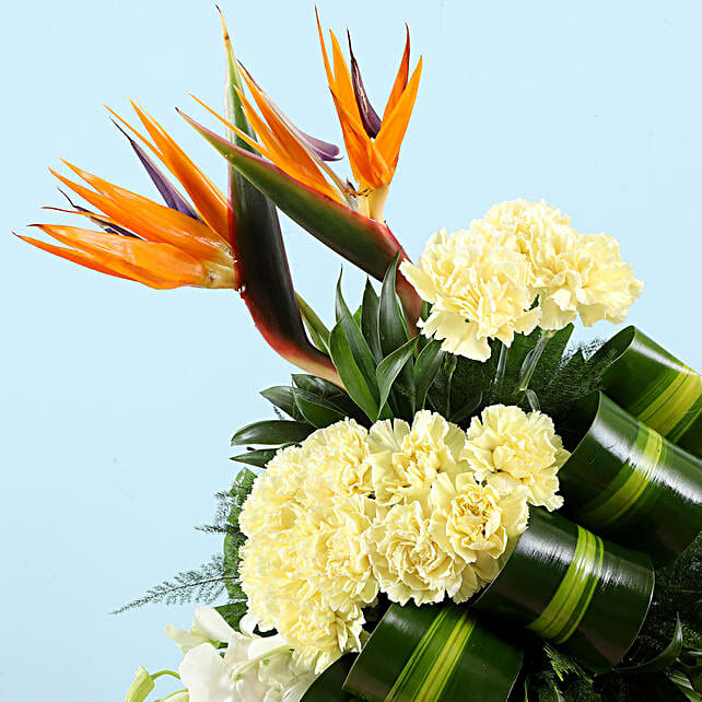 Gorgeous Exotic Flowers Arrangement | Gift Online Beautiful Flower ...